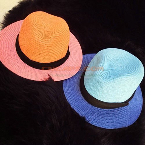 Straw Hat With Custom Printed Hat Band - CNCAPS