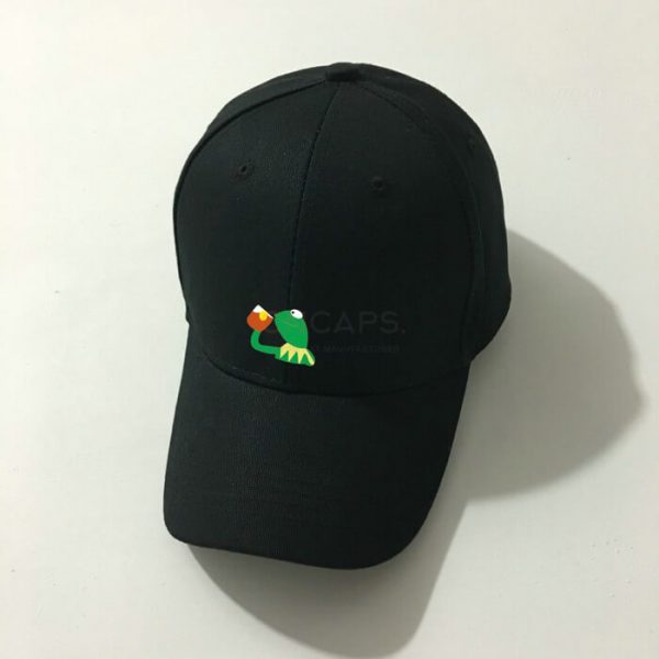 Wholesale green frog baseball cap with embroidery - CNCAPS