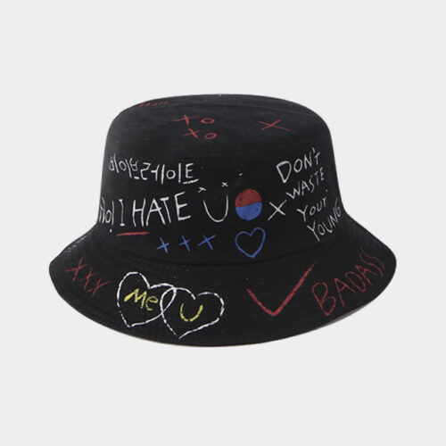 Full Colorful Print Bucket Hat Custom CMYK Logo Fisher Sunshade Hat