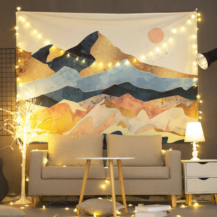 Custom Tapestry With Tassels Jacquard Woven Wall Hanging