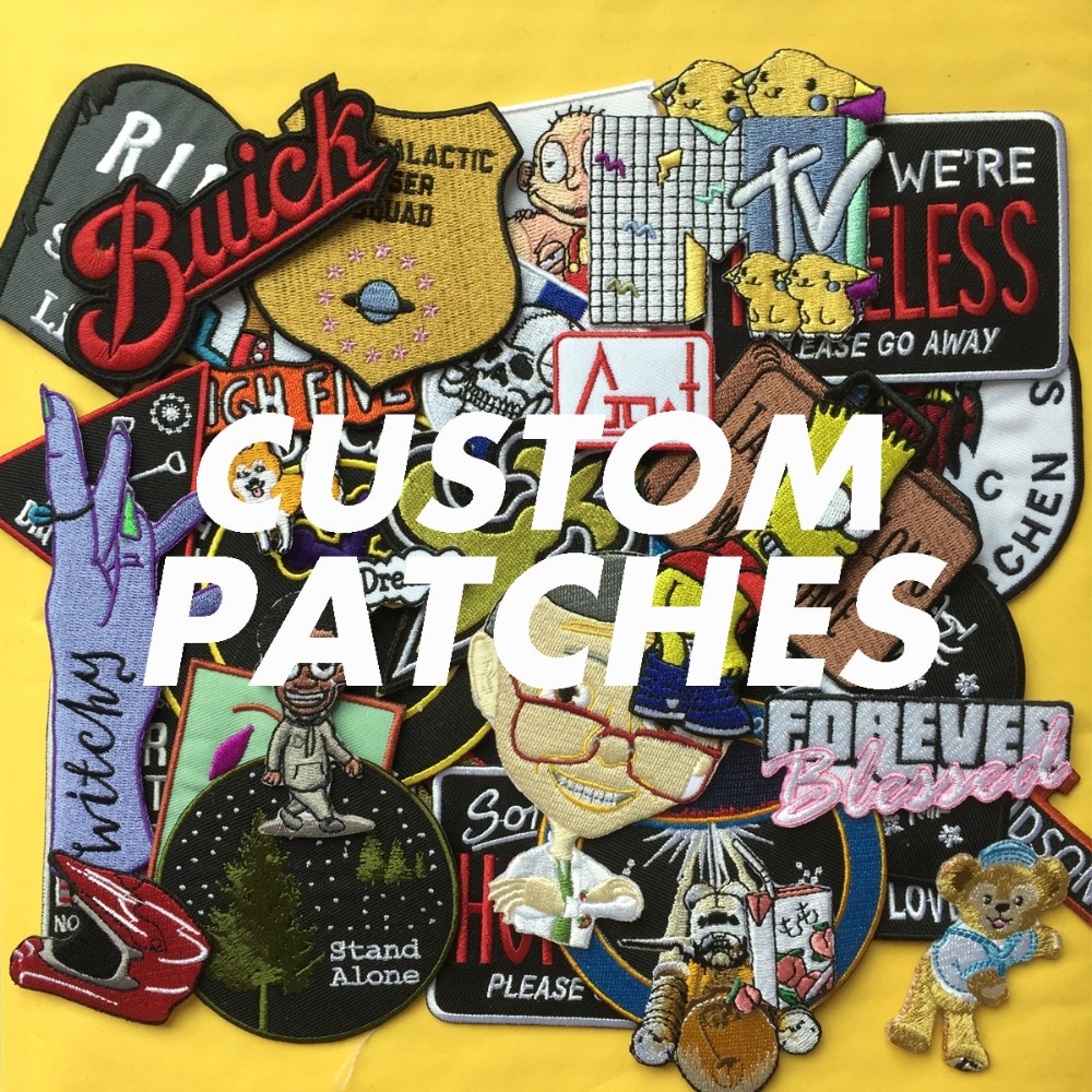 Custom Iron On Patch DIY Your Own Design Name Tag Brand Letter Large
