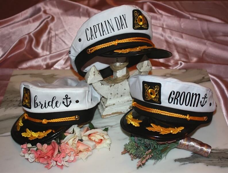 Wholesale Custom Captain Hats Yacht Boat Sailor Bride Nautical Caps