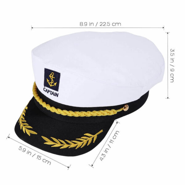 Customizable Captain Hat Yacht Boat Navy Sailor Ship Cap for Kids ...